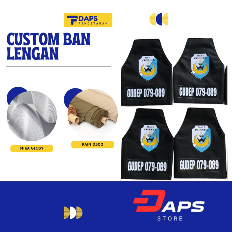 Jual Ban lengan Custom HD logo text sekolah sampai instansi free desain ...