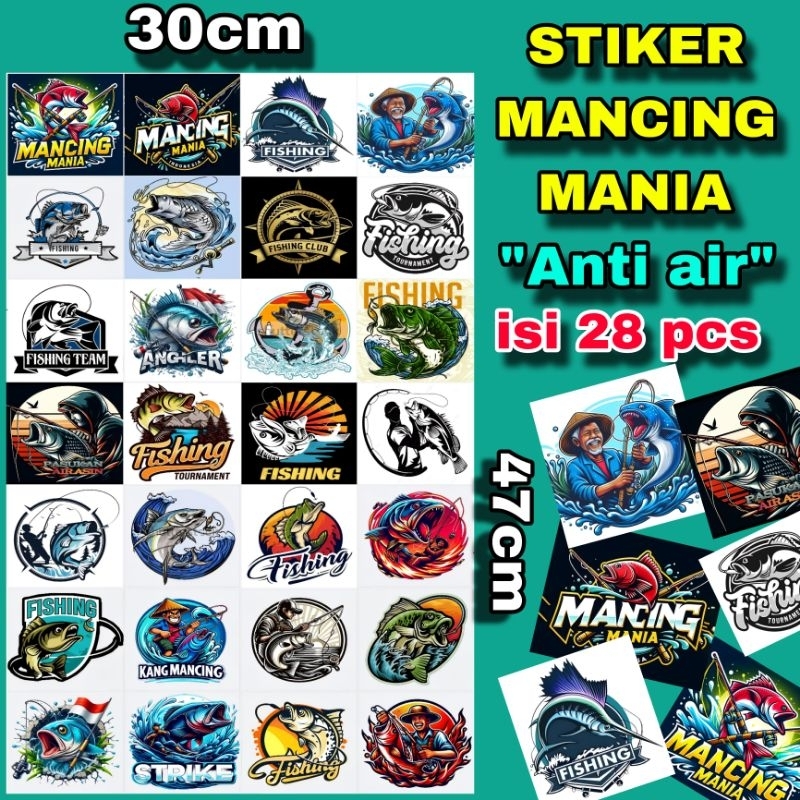 Jual STIKER LOGO MANCING MANIA / STIKER FISHING MANIA /STIKER PACK ...