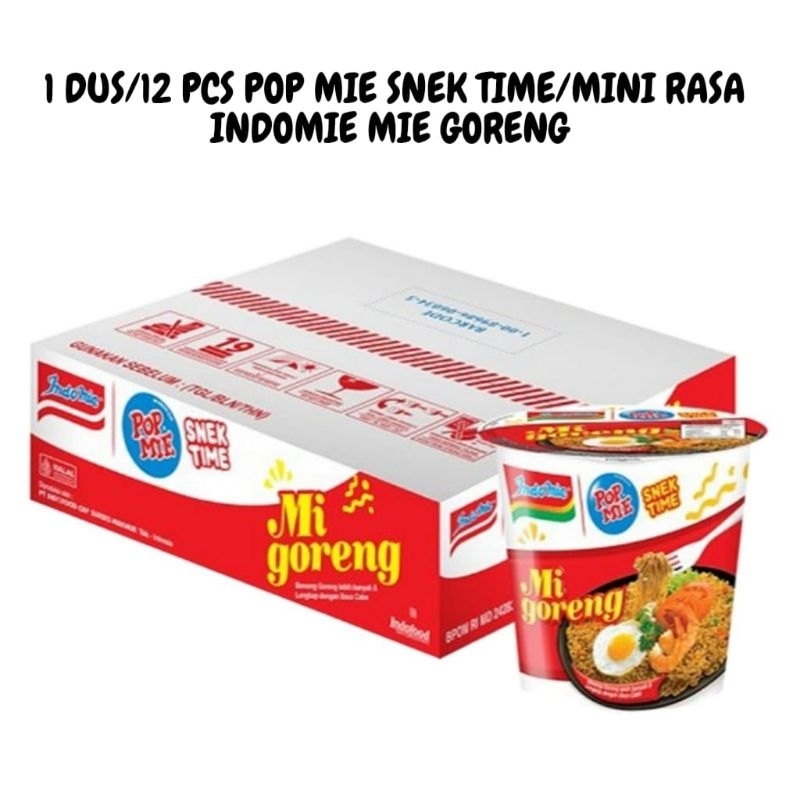Jual POP MIE MINI SNEK TIME MIE INSTAN GORENG RASA INDOMIE GORENG ISI 1 ...