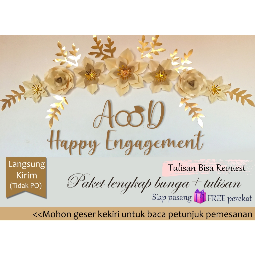Jual Dekorasi backdrop Paper Flower Gold, Coklat Tua & Kuning | Shopee ...