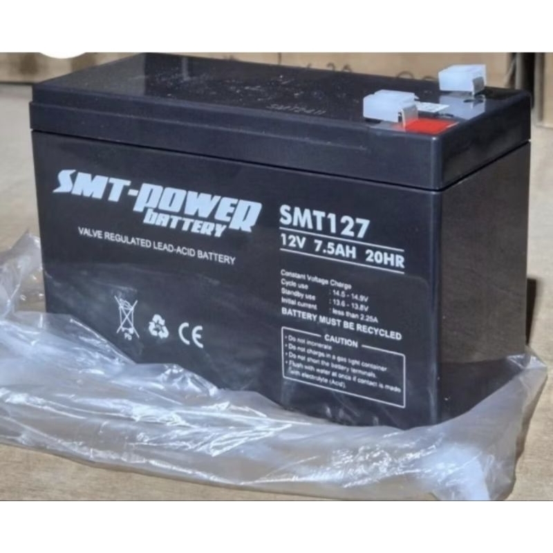Jual SMT BATTERY UPS 12V 7A 12 VOLT 7AH BATERAI AKIBatere Accu 7.5AH 7 ...