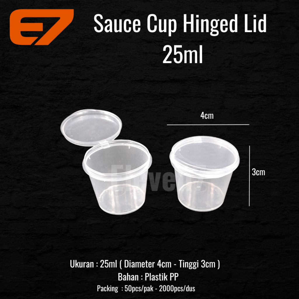 Jual Sauce Cup , Saos Cup Tempat Sambal & Kecap Thinwall 25ml (50pcs ...
