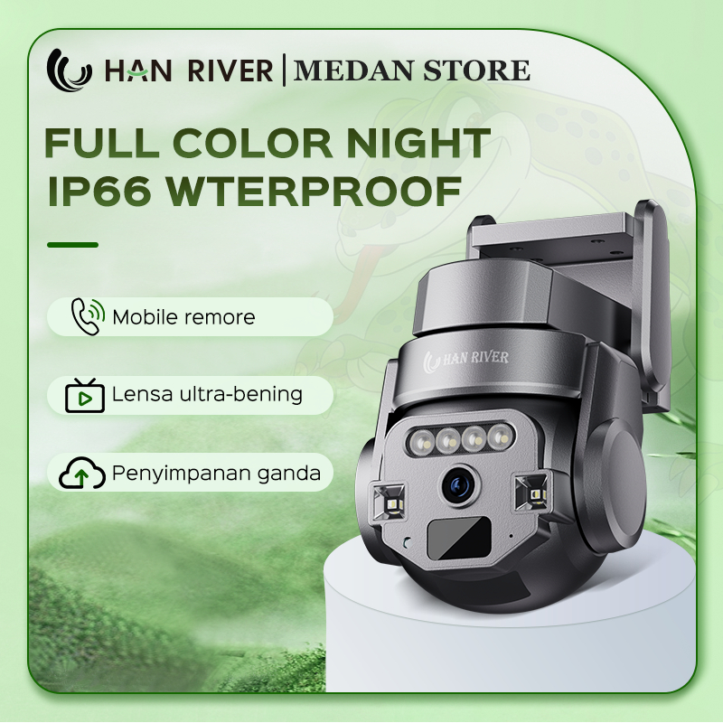 Jual HAN RIVER CCTV Outdoor 3MP HD Full IP66 Waterproof 360° PTZ Auto ...