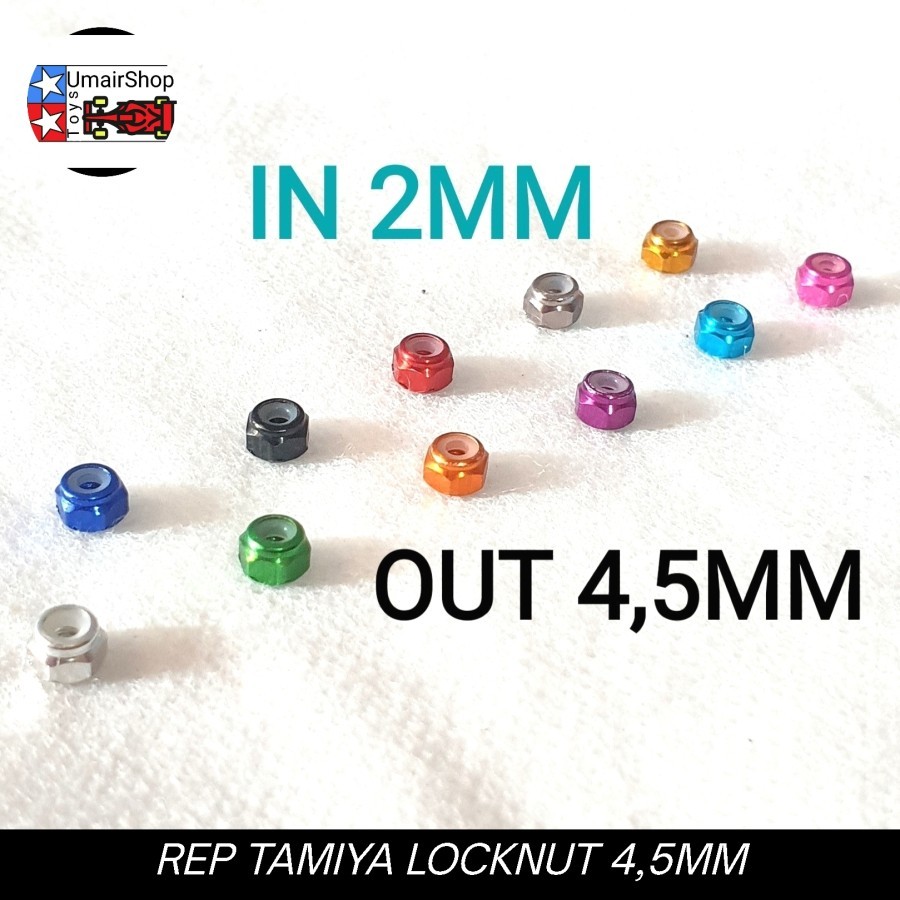 Jual Rep Tamiya Locknut 4,5mm m2 Nilon / Tamiya Lock nut 4,5mm / Tamiya ...