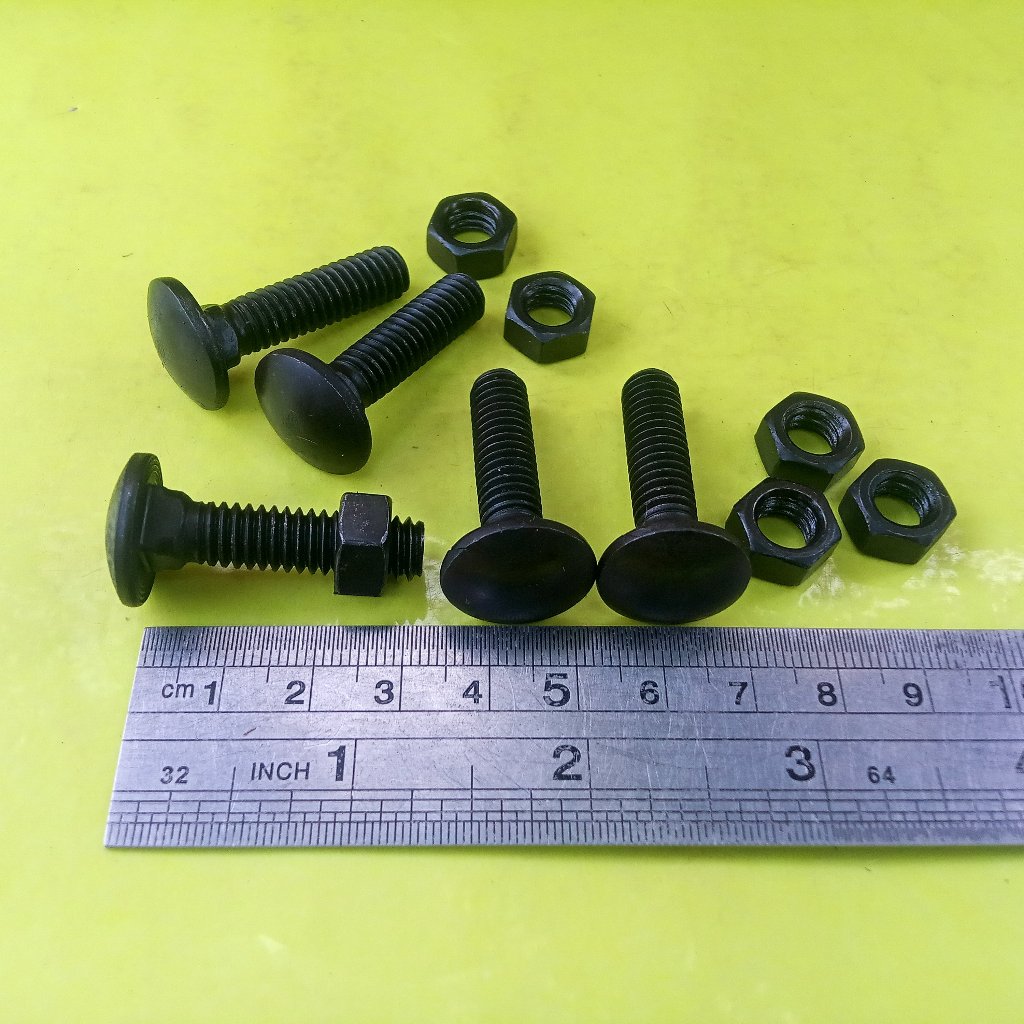 Jual BAUT MUR CB 3/8 x 1 1/4" INCHI / BAUT M10 PANJANG 3CM / BAUT 14 ...