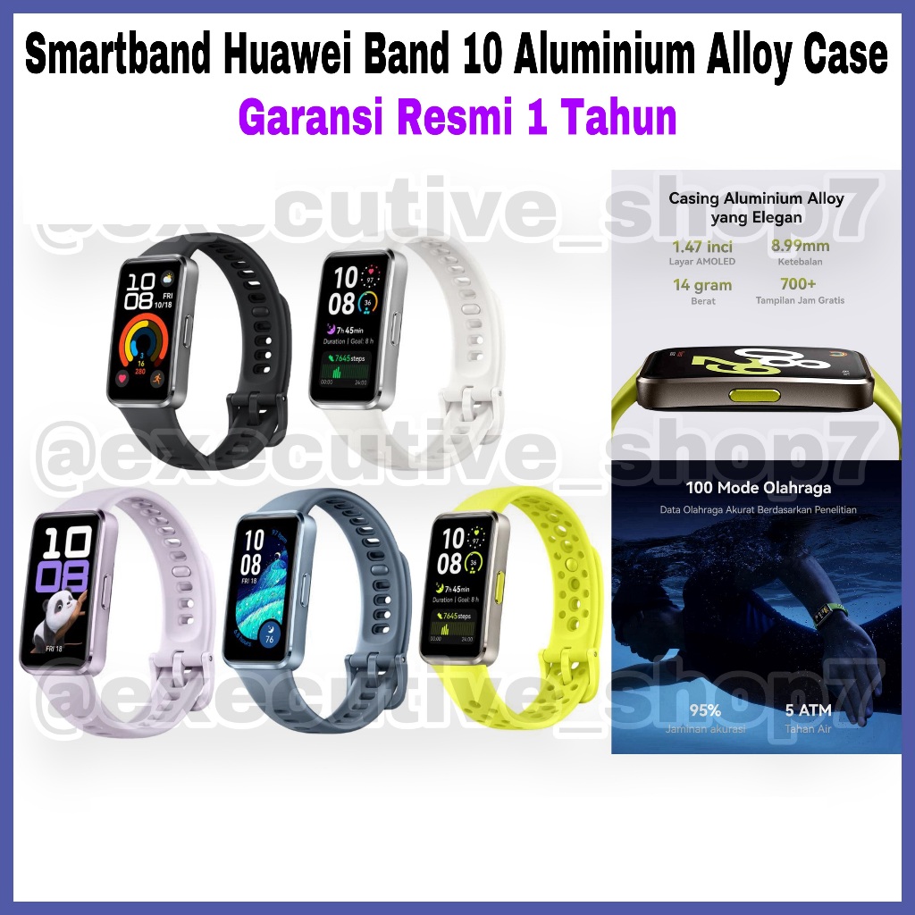 Jual Smartband Huawei Band 10 Aluminium Alloy Case - Garansi Resmi 1 ...