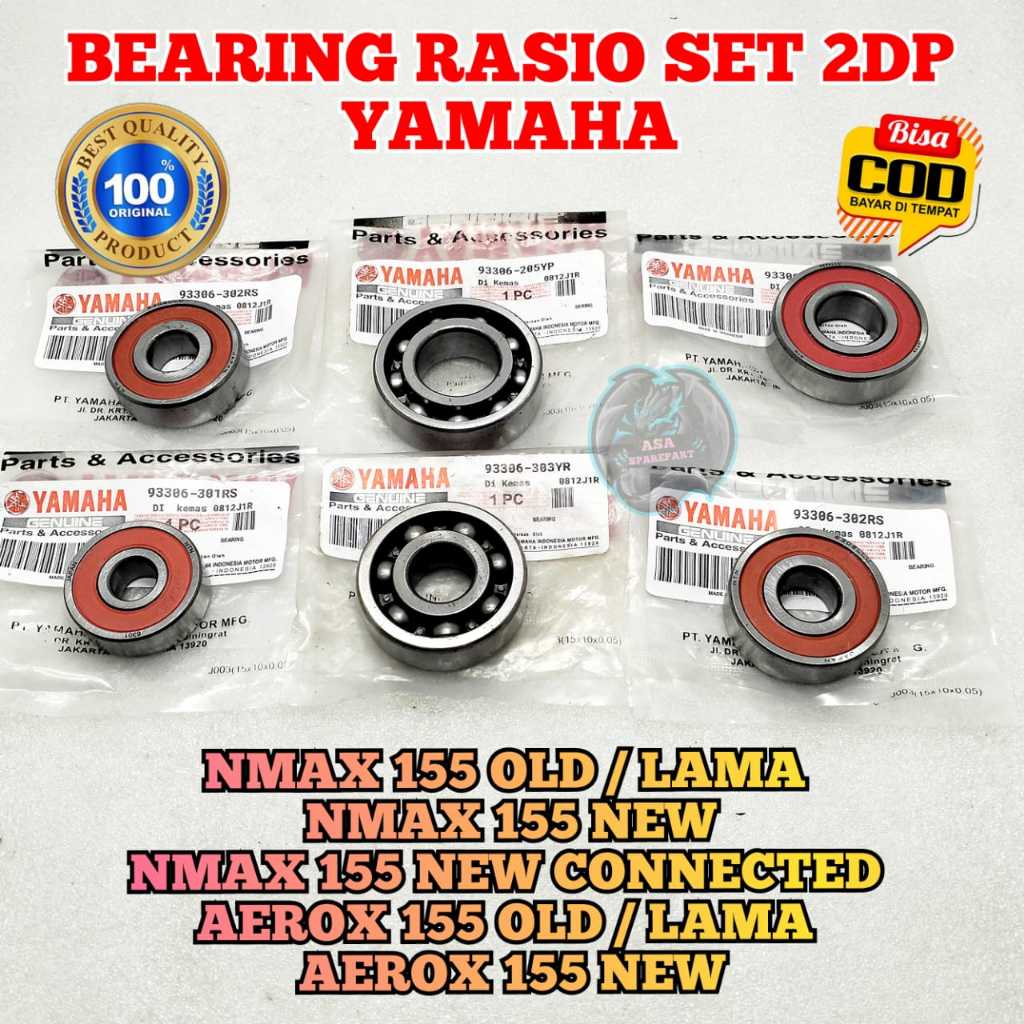 Jual BEARING RASIO SET 2DP ASLI ORIGINAL MOTOR YAMAHA NMAX 155 OLD ...