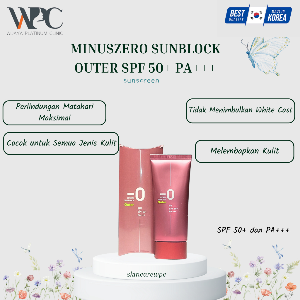 Jual WPC MinusZero Sunblock outer SPF 50+ PA+++ 60ml | Tabir Surya Wajah | Sunscreen | Shopee ...