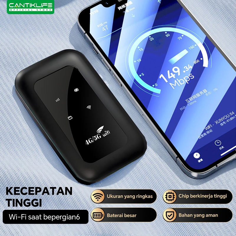 Jual WiFi Portabel 4G/5G dengan Baterai 3000mAh, Router Mini WiFi-6 ...