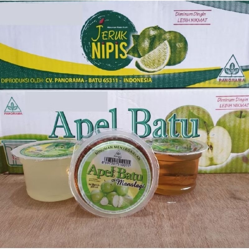 Jual Apel Batu dan Jeruk Nipis Manalagi asal malang Cup 120 ml (isi 40 ...