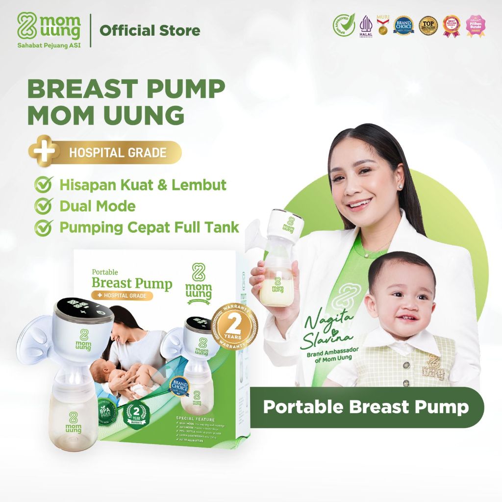 Jual Mom Uung Pompa ASI Portable / Breast Pump Portable Mom Uung Dual ...