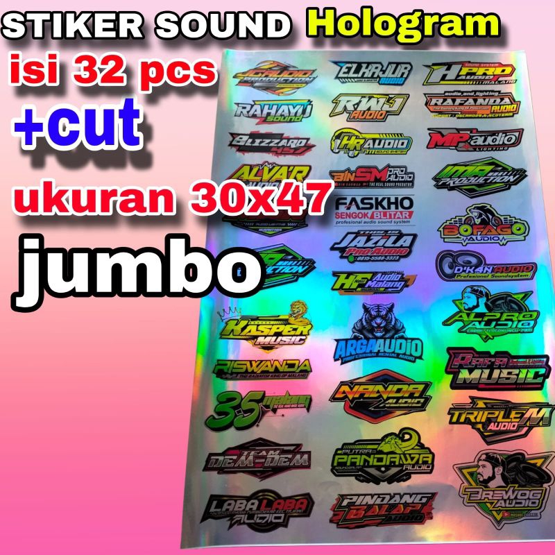Jual STIKER SOUNDSYSTEM / STIKER SOUND /STIKER AUDIO MINIATUR 1 LEMBAR ...