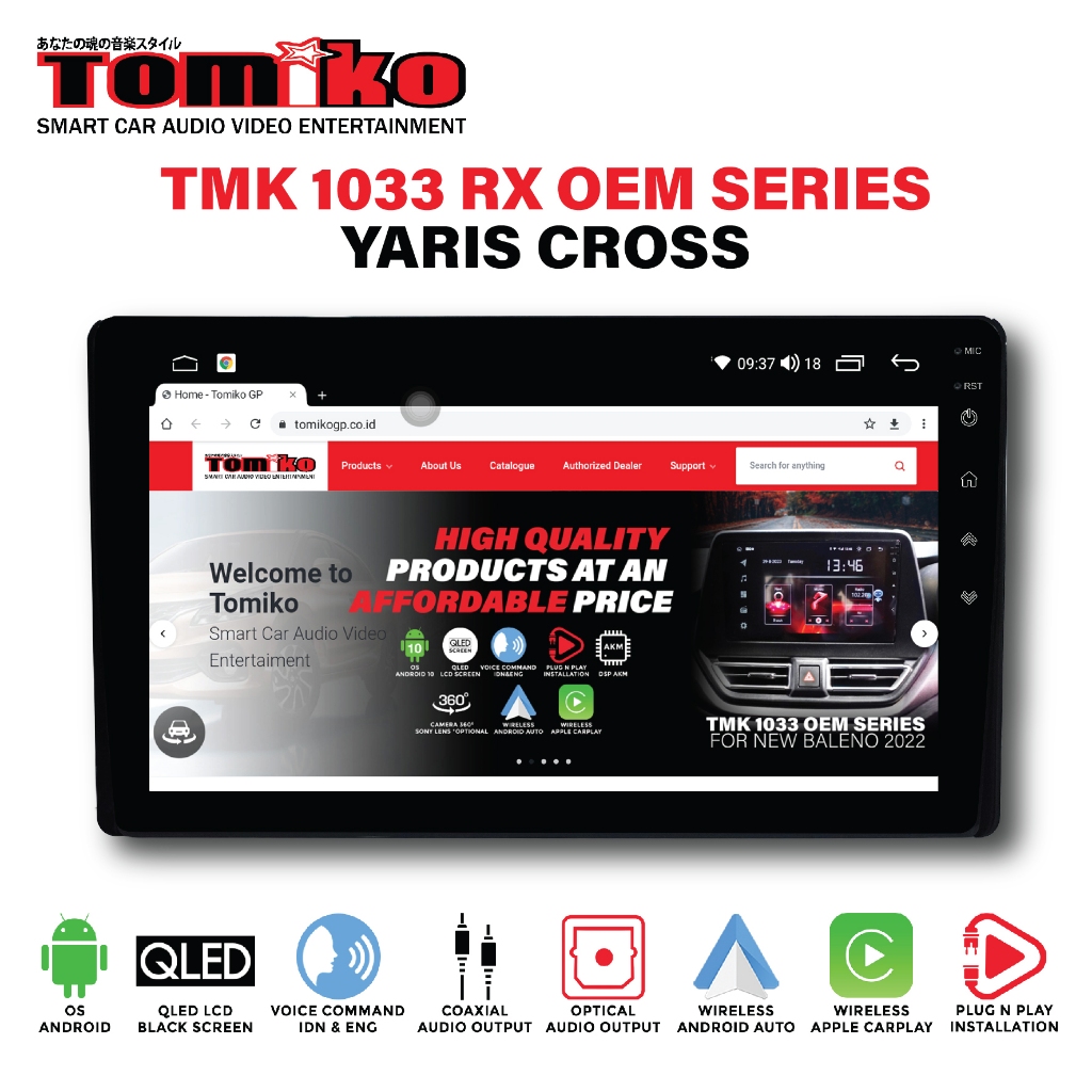 Jual Tomiko headunit android 1033 RX oem for Yaris Cross | Shopee Indonesia