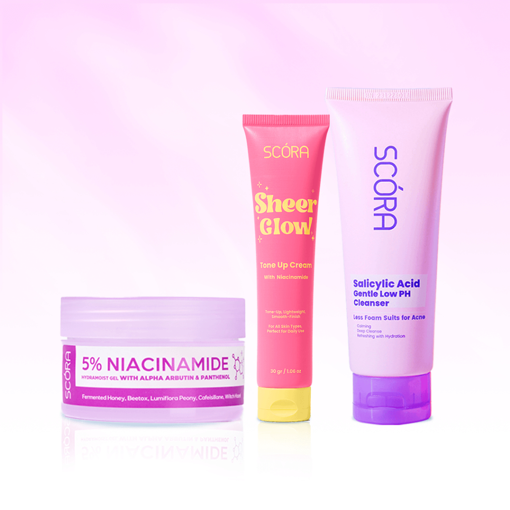 Jual [READY] PAKET GLOWING BEBAS JERAWAT - SCORA 5% Niacinamide ...