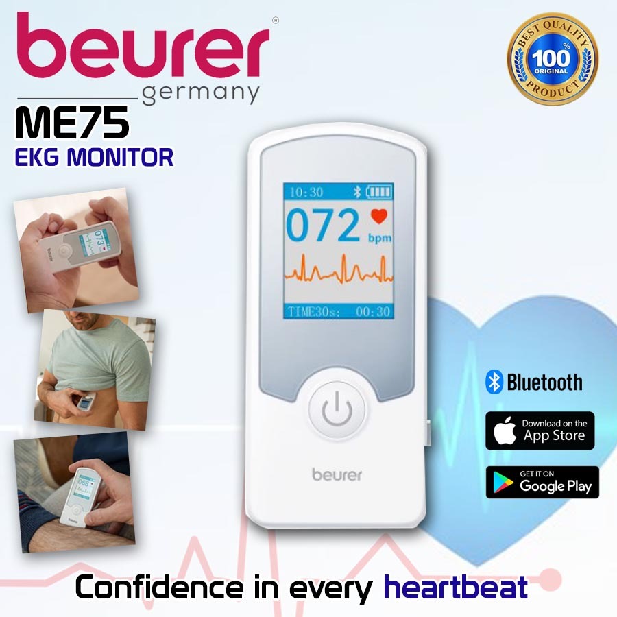 Jual Beurer Germany ME75 EKG Monitor Real Time Results Bluetooth iOS ...