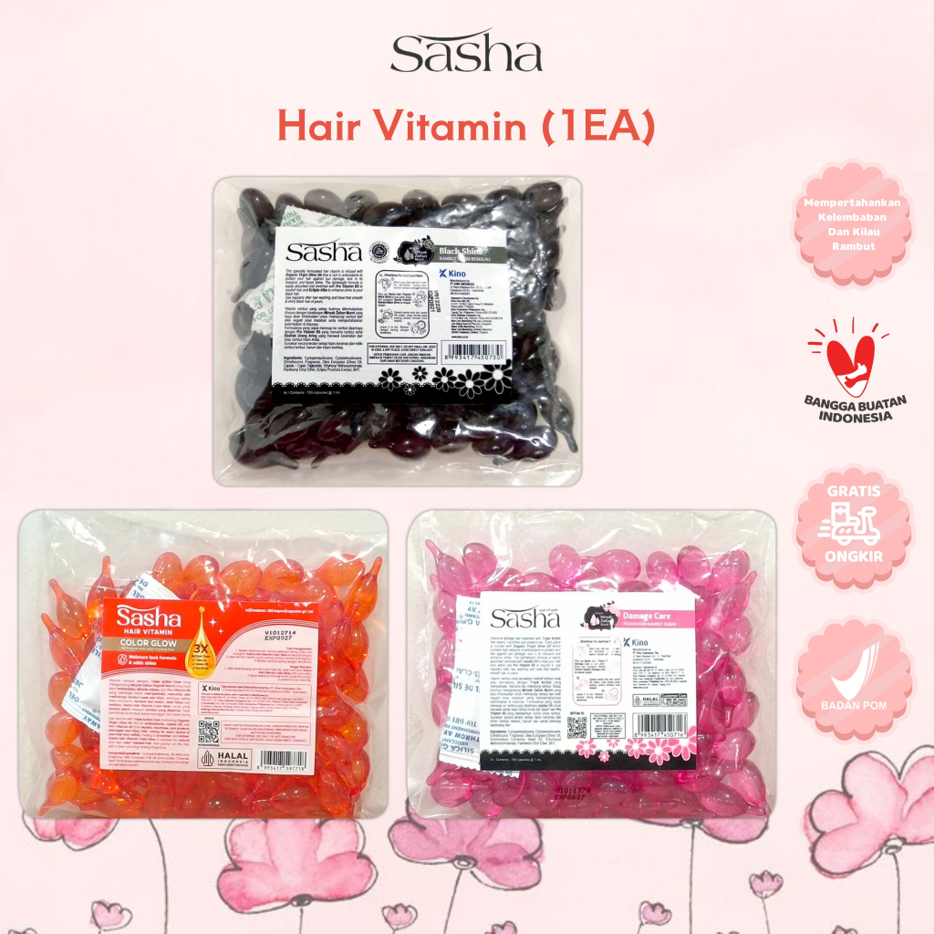 Jual SASHA Hair Vitamin Damage Care | Black Shine | Color Glow ...