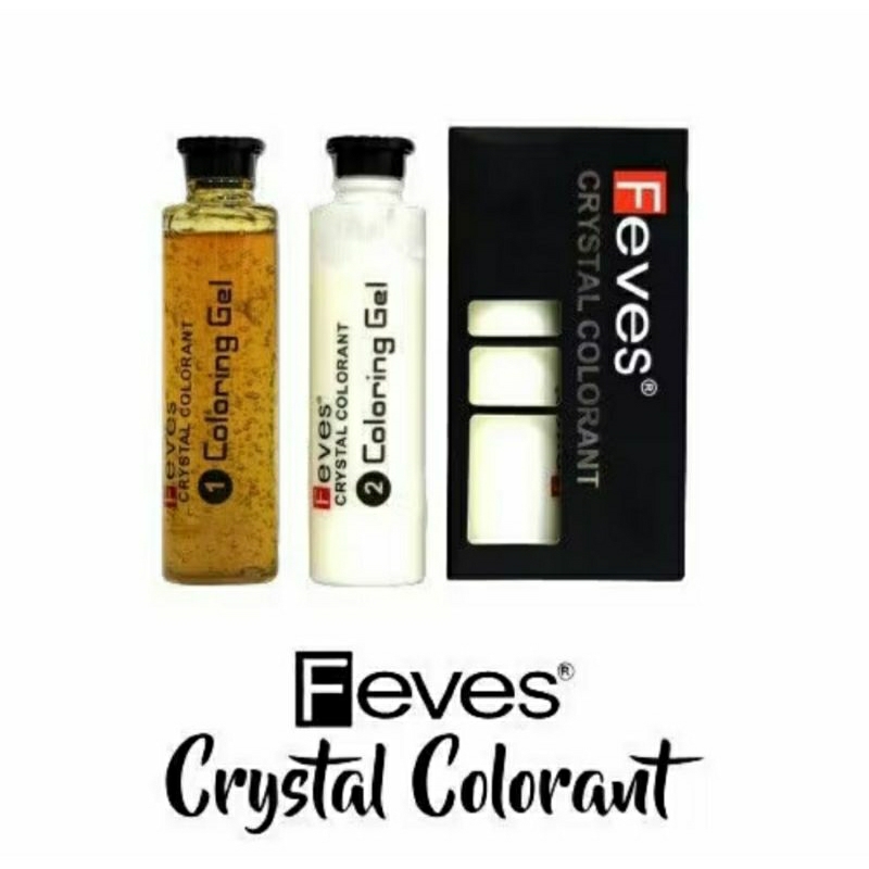 Jual 1 Pasang/1 Set Feves Crystal Hair Colorant Black 300ML | Toning ...