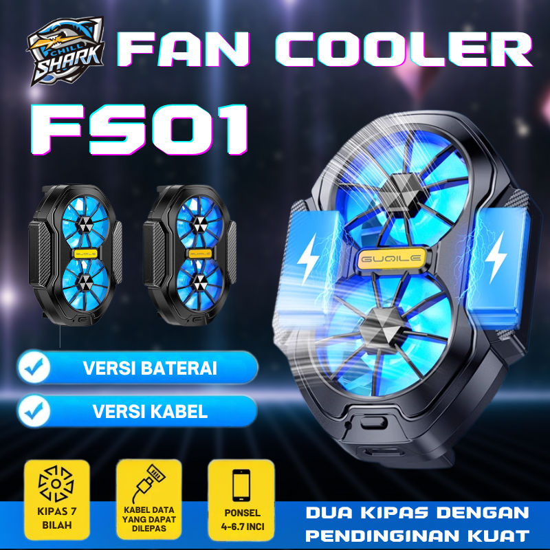 Jual FS01 Fan Cooler HP Kipas Hp Gaming Funcooler Pendingin HP Built-in ...