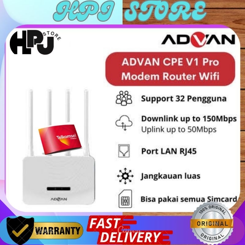 Jual ADVAN CPE V1 Pro Modem+Wifi+Router 4G LTE All Operator Anlock ...