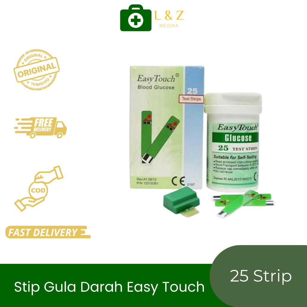 Jual EasyTouch Glucose Test Strips 25 | Shopee Indonesia