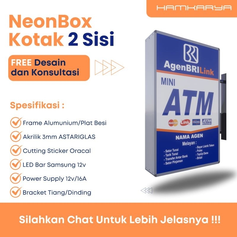 Jual neon box PREMIUM neon box persegi neon box custom | Shopee Indonesia