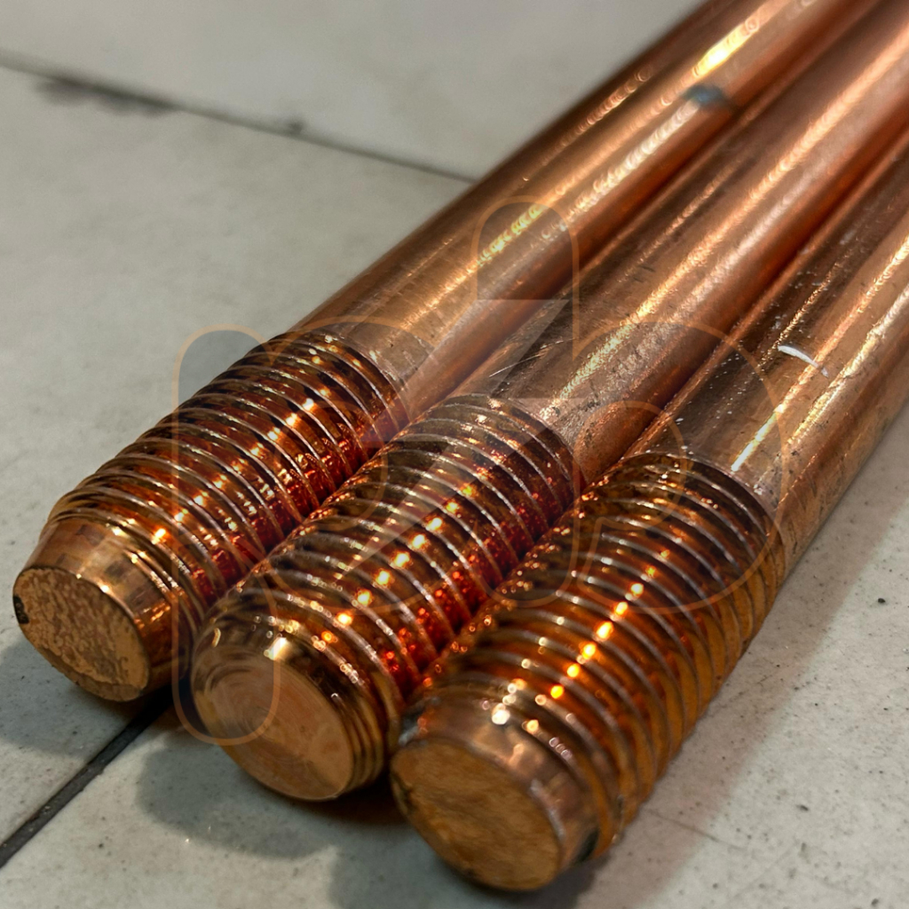 Jual Copper Bonded 5/8 Inch Import / Rod Copper Bonded / Grounding Rod Copper Bonded 5/8" / Besi ...