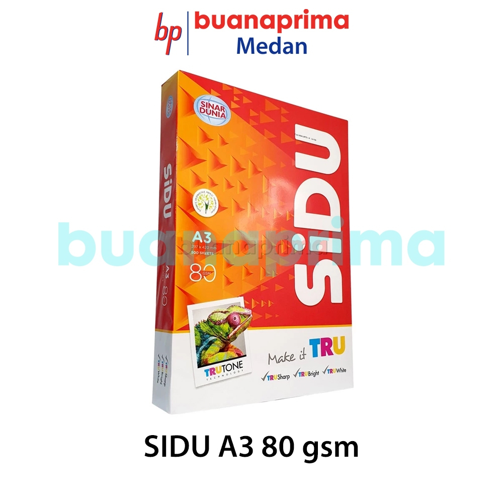 Jual Kertas HVS SIDU A3 80 gsm Per Rim 500 Lembar Besar Fotocopy Sinar Dunia | Shopee Indonesia