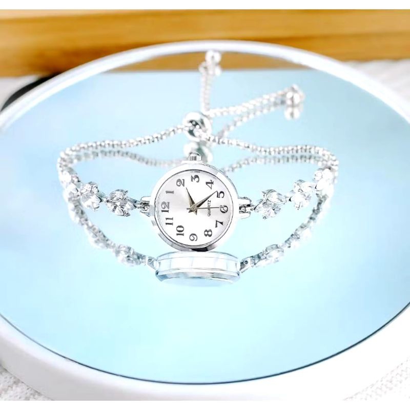 Jual Jam Tangan Serut Terlaris Mewah Gelang Serut Wanita Analog Quartz ...