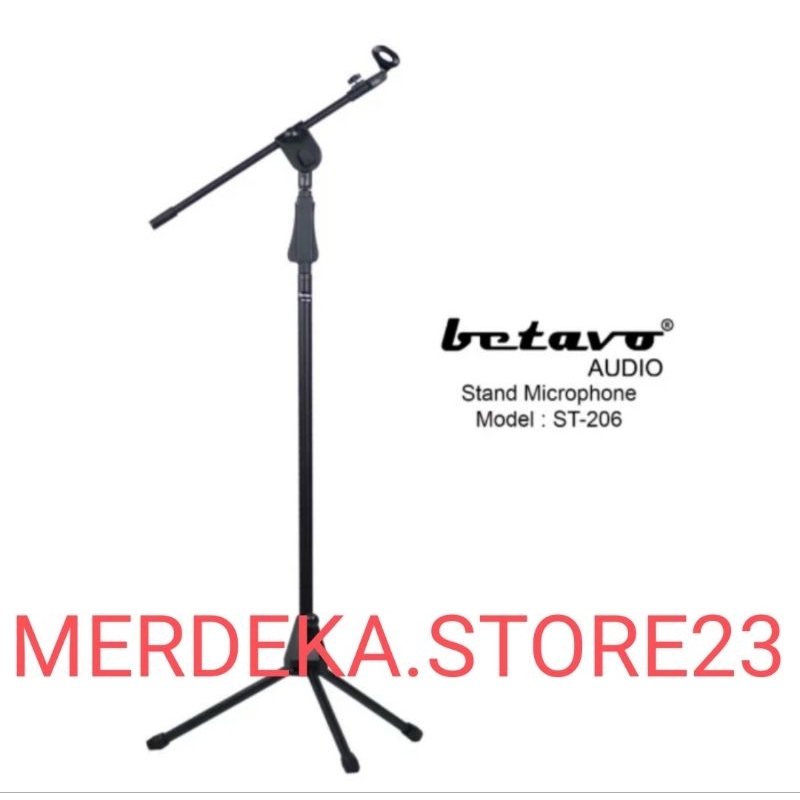 Jual Stand Mic BETAVO ST206 | BETAVO ST 206 | BETAVO ST-206 Stand Microphone Standing Lantai ...