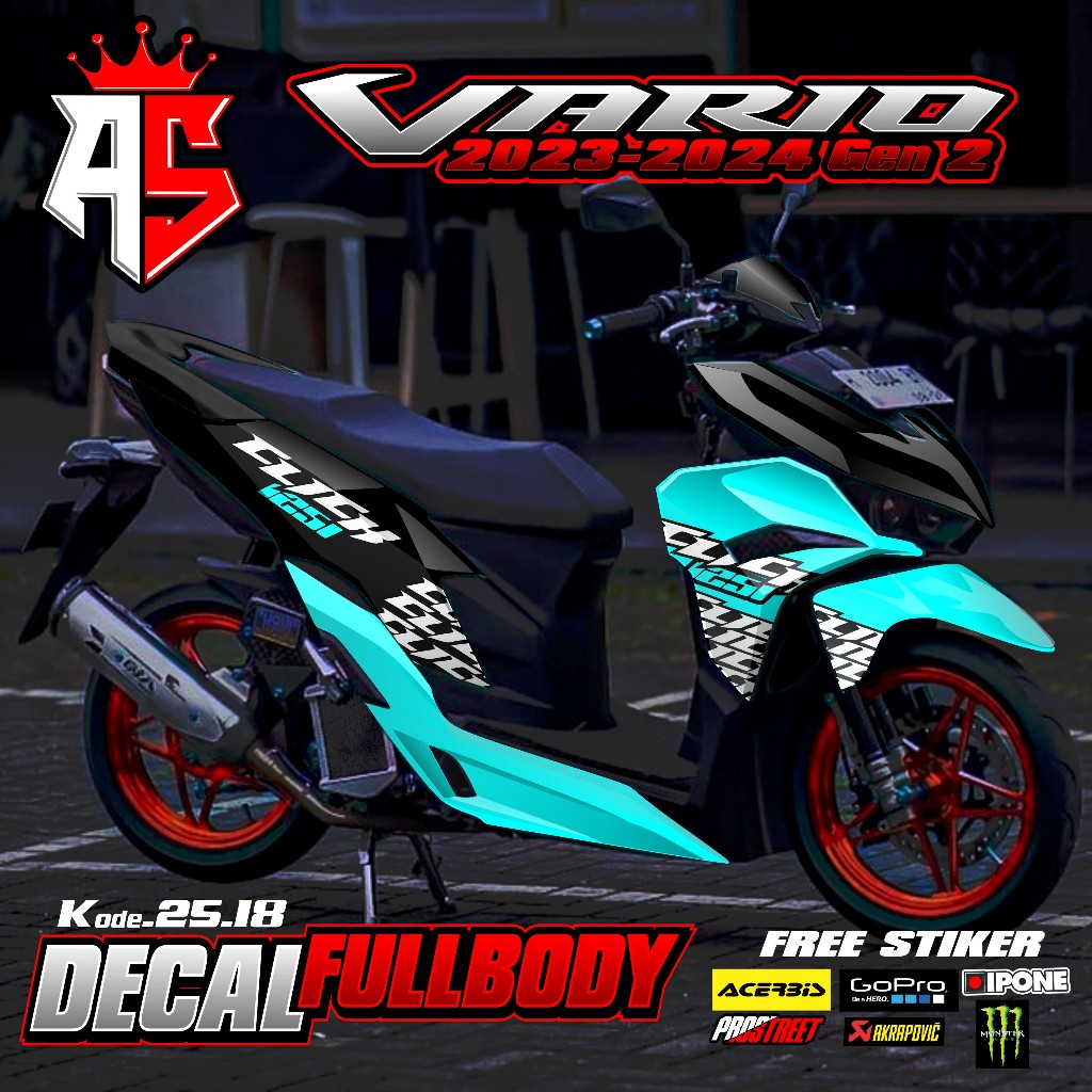 Jual Decal Sticker Vario 125 New Gen2 Full Body Terbaru - Stiker Decal Variasi Vario 125 New ...