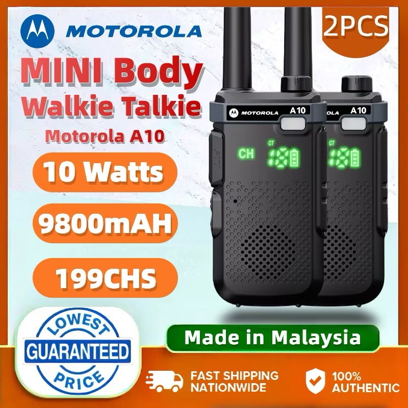 Jual 9800mAh Baterai Motorola Walkie Talkie 2PCS A10 Jarak jauh 15KM Outdoor copy frequency Mini ...