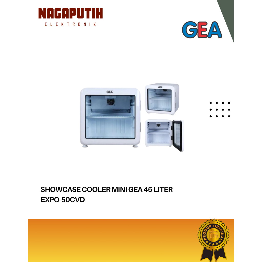 Jual Showcase Mini Display Cooler 45 Liter Gea EXPO-50CVD Garansi Resmi ...