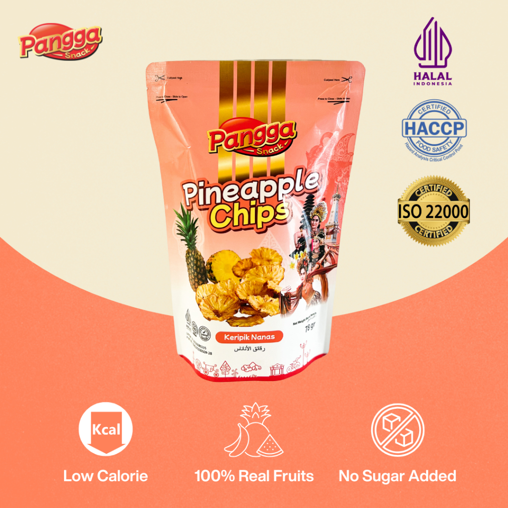 Jual Pangga Snack - Cemilan Sehat Keripik Buah Nanas 78 Gram | Shopee Indonesia