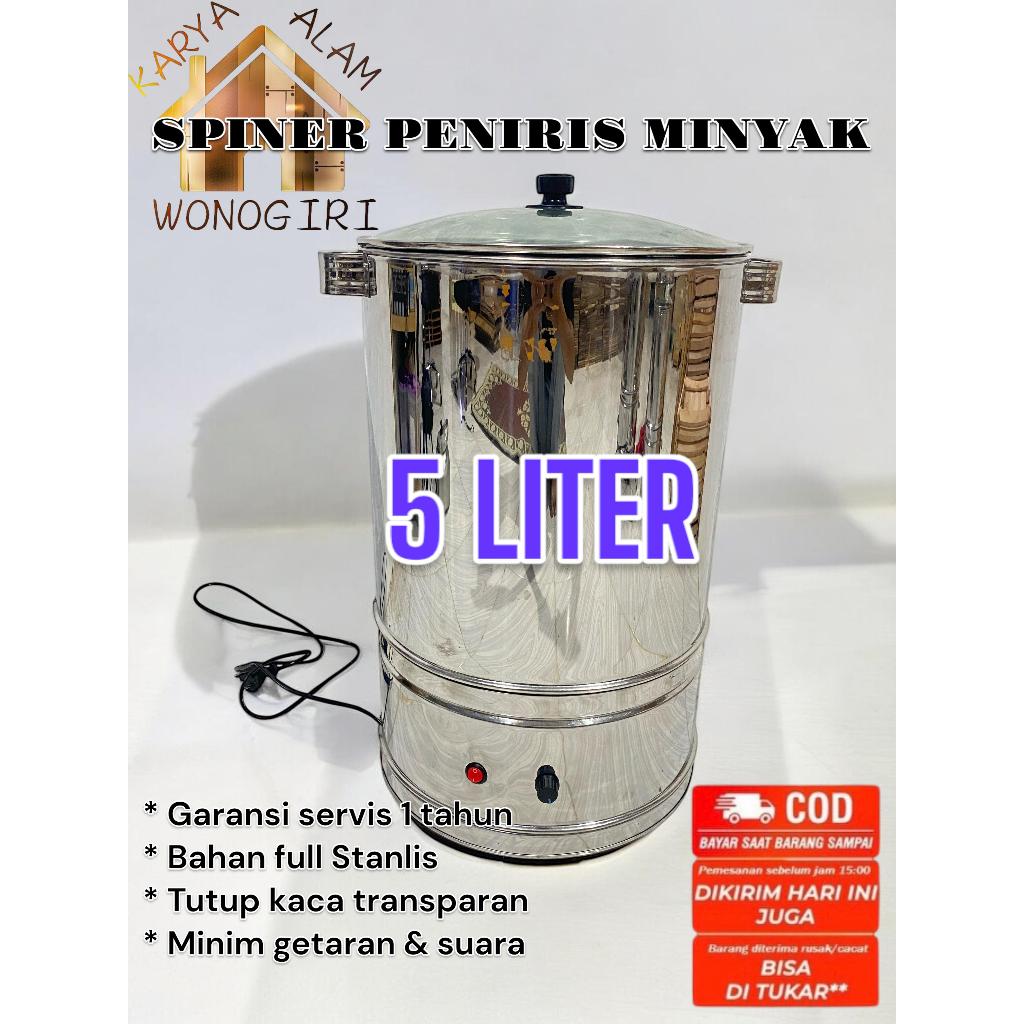 Jual Mesin Peniris Minyak Spinner Pengering Minyak Kapasitas 5 Liter ...