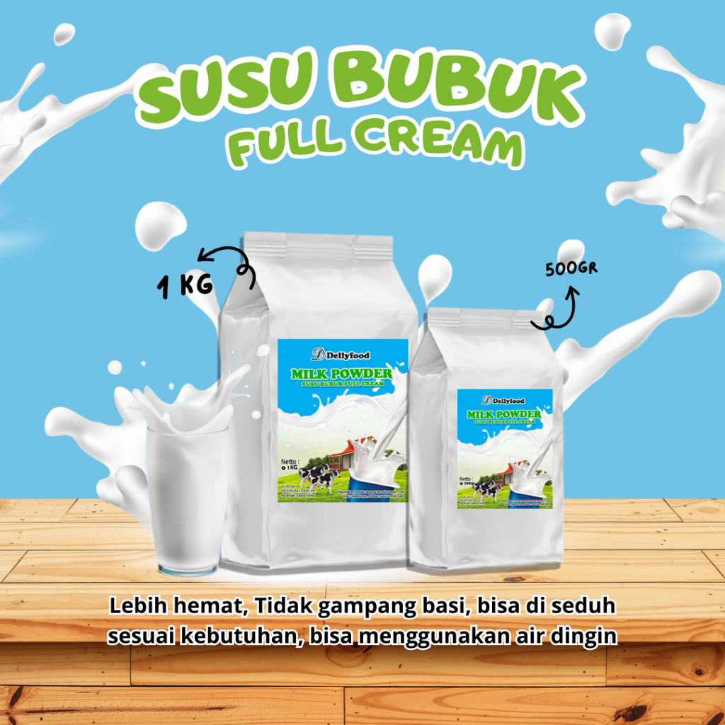 Jual Dellyfood Susu Bubuk Full Cream / Milk Powder Campuran Minuman ...