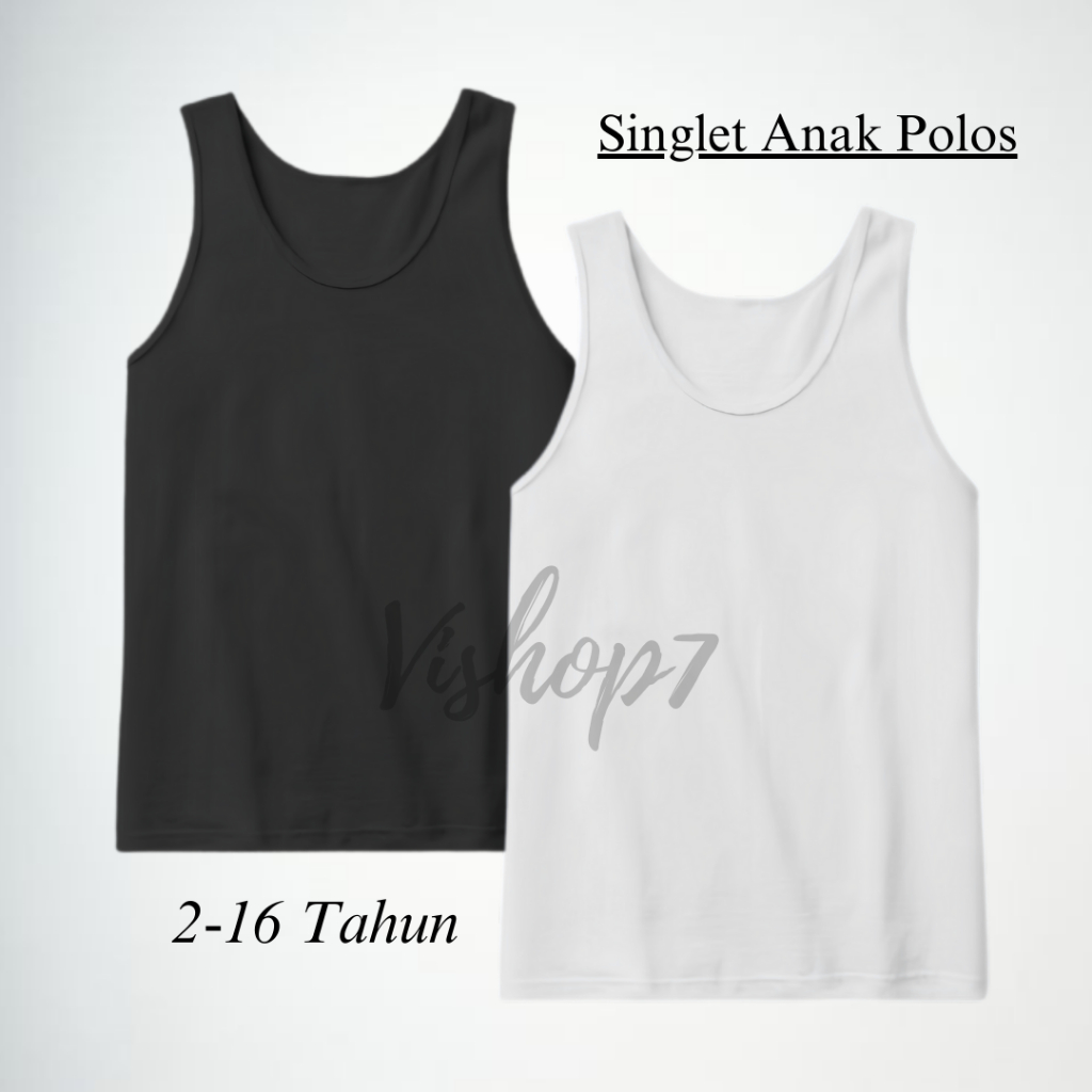 Jual Singlet Anak Polos Laki-Laki Perempuan Usia 2-16 Tahun | Shopee ...