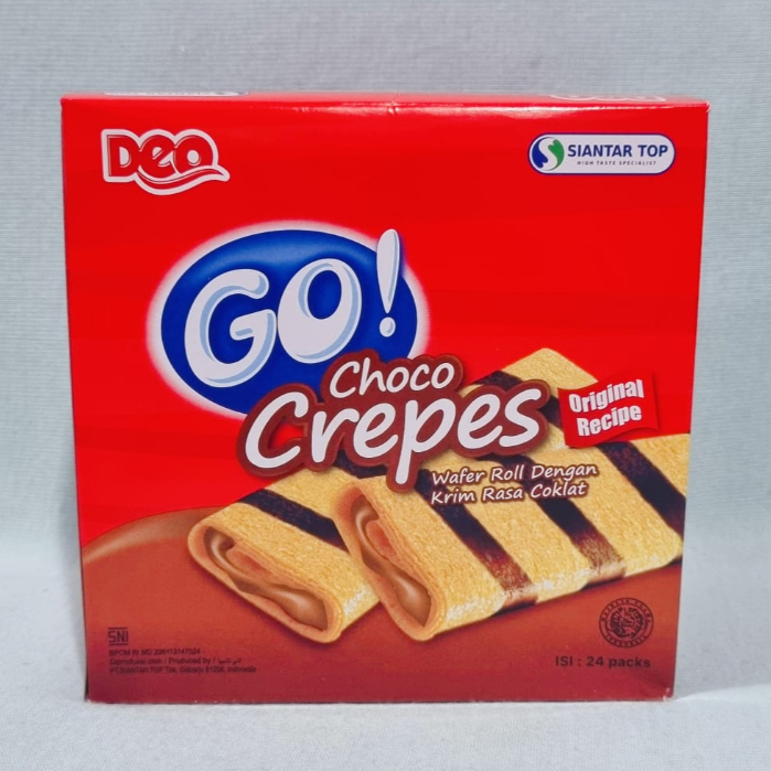 Jual Go Choco Crepes isi 24 Pcs Box Snack/ Wafer Roll/Crepes | Shopee ...