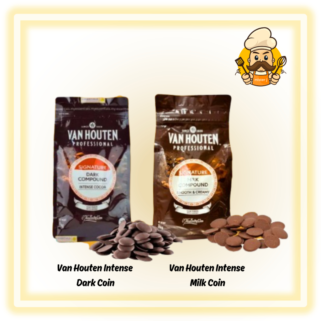 Jual Van Houten Instense DARK & MILK Compound Coins REPACK + ES BATU ...