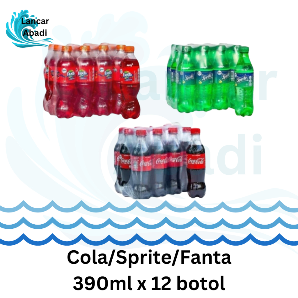 Jual Coca Cola/ Sprite/ Fanta Botol 390ml isi 12 Minuman Soda | Shopee Indonesia