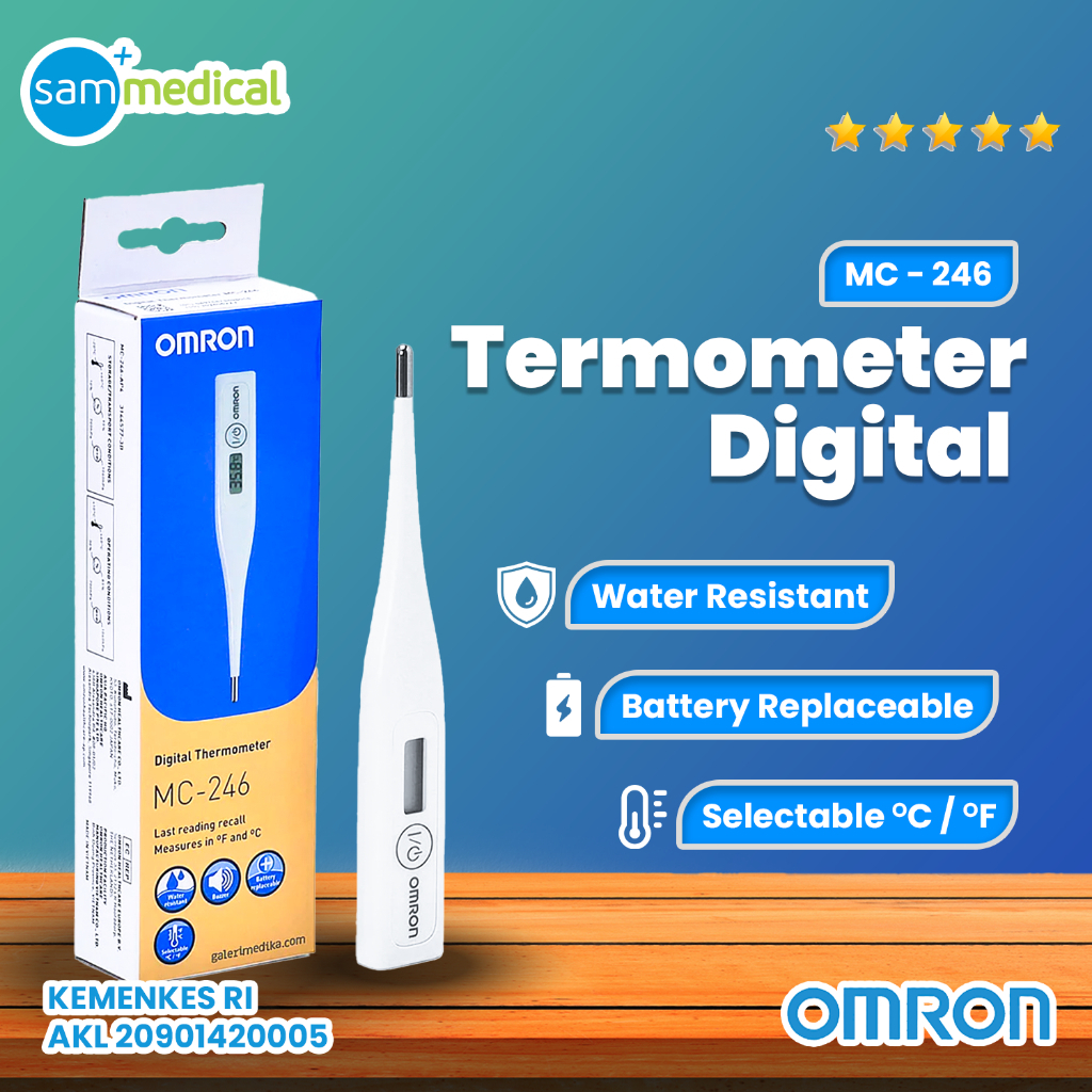 Jual OMRON Termometer Digital Ketiak MC 246 / Thermometer Non Flexibel ...