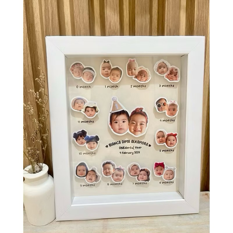 Jual Milestone frame/Baby twin/Milestone bayi kembar | Shopee Indonesia