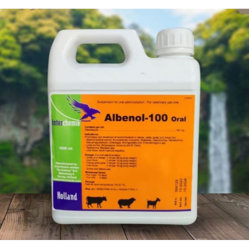 Jual Albenol obat cacing cair isi 1 liter | Shopee Indonesia