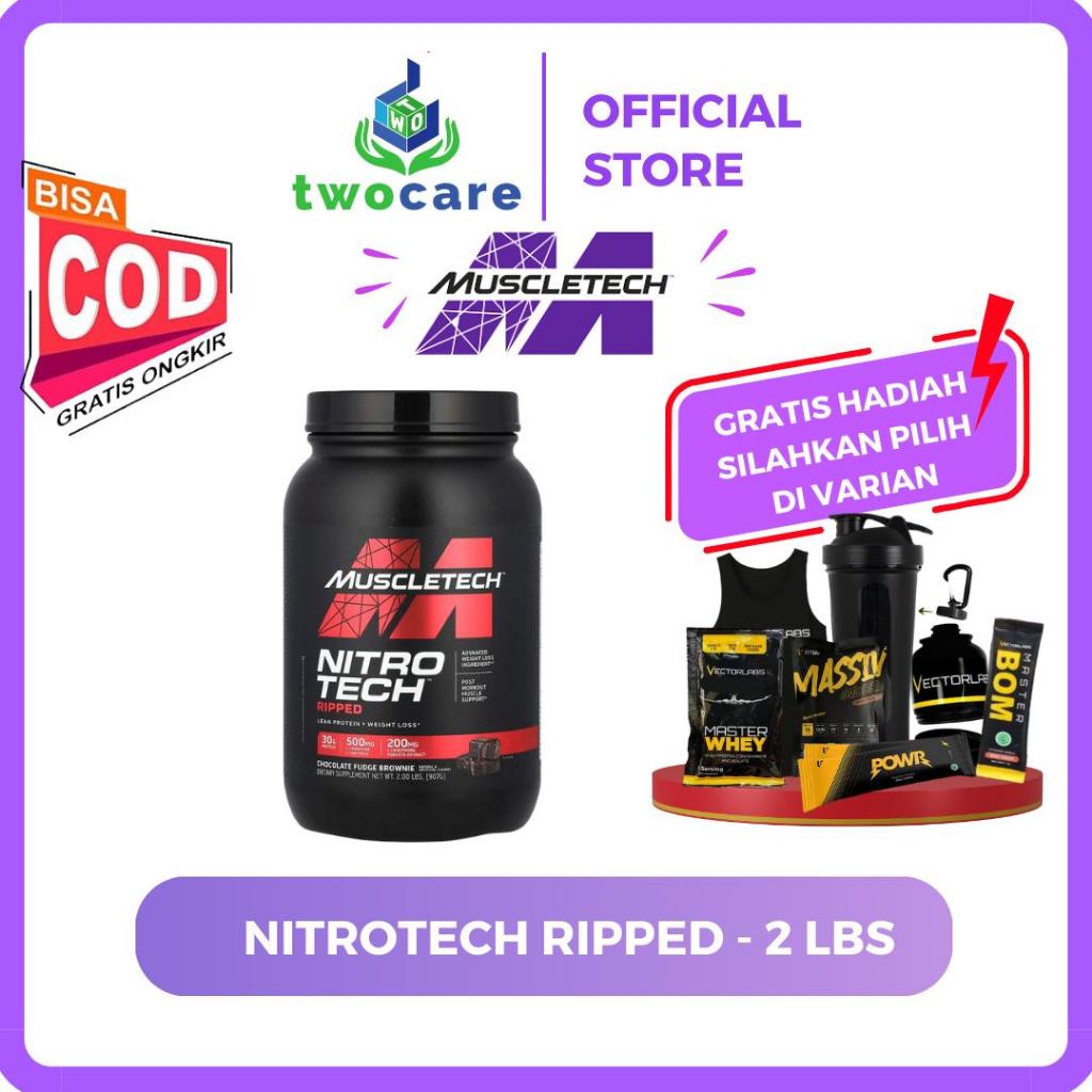 Jual Muscletech Nitrotech Ripped 2lb 2 lbs Whey Protein | Shopee Indonesia
