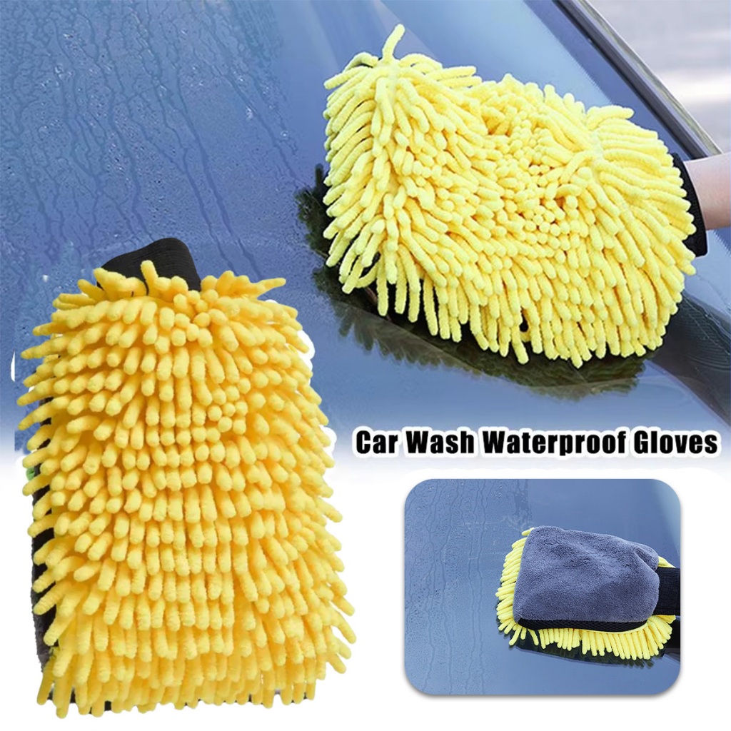 Jual Sarung Tangan Cuci Mobil Motor Chenille 2 Sisi Microfiber Cendol ...