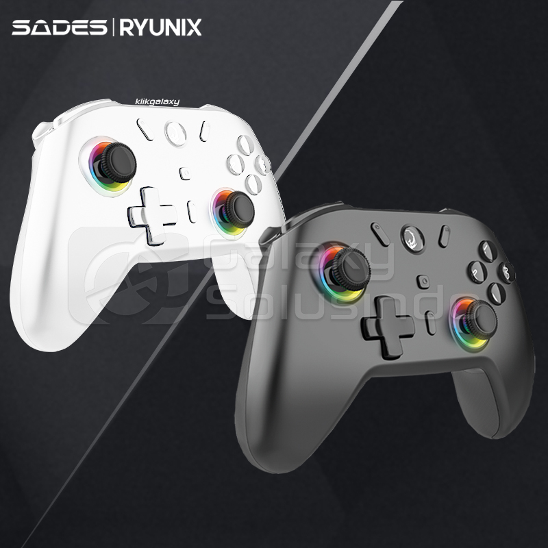 Jual SADES RYUNIX G90 Hall Effect Tri Mode Wireless Gaming Controller Gamepad - Black / White ...