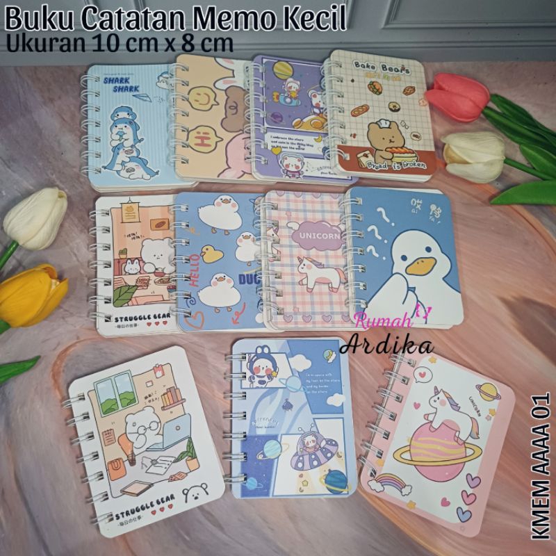 Jual Buku Catatan Memo Kecil Karakter Buku Notes (Harga untuk 1 buku ...