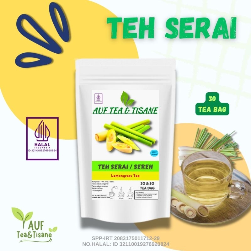 Jual TEH SERAI/LEMONGRASS TEA/TEH SEREH,ISI 30 TEA BAG(TEH CELUP ...