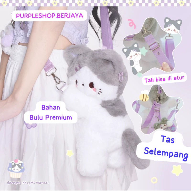 Jual Purple TAS008 Tas Selempang Boneka Lucu Stylish Tas Ransel Tas ...