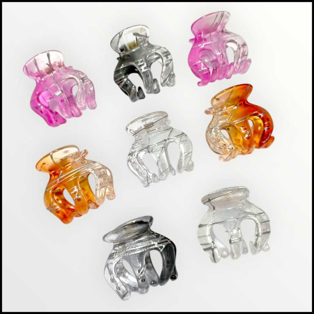 Jual JEDAI DOFF MOTIF GARIS SILVER GRADASI WARNA ELEGAN / JEPIT RAMBUT ...