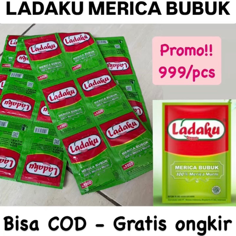 Jual LADAKU Merica Bubuk Sachet 2,5 g (900/pcs) | Shopee Indonesia